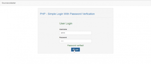 Php Simple Login With Password Verfication Free Source Code And Tutorials