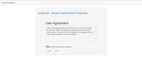JavaScript - Simple Enable Button Properties | Free Source Code & Tutorials JavaScript - Simple Enable Button Properties | Free Source Code & Tutorials