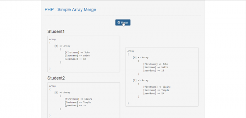 Php Simple Array Merge Free Source Code And Tutorials