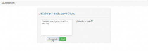Javascript Basic Word Count Free Source Code And Tutorials