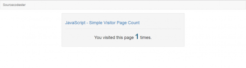 JavaScript - Simple Visitor Page Count | Free Source Code & Tutorials