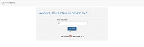 Javascript Check If Number Divisible By 3 Free Source Code And Tutorials 1559
