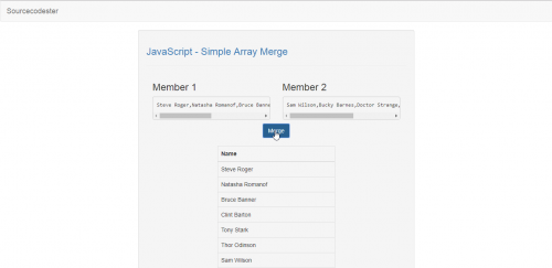 Javascript Simple Array Merge Free Source Code And Tutorials