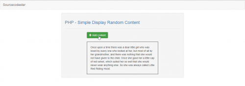 Php Simple Display Random Content Free Source Code And Tutorials