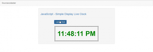 JavaScript - Simple Display Live Clock | Free Source Code & Tutorials