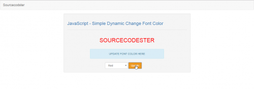 JavaScript - Simple Dynamic Change Font Color | Free Source Code ... JavaScript - Simple Dynamic Change Font Color | Free Source Code ...