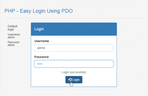 Php Easy Login Using Pdo Free Source Code And Tutorials 