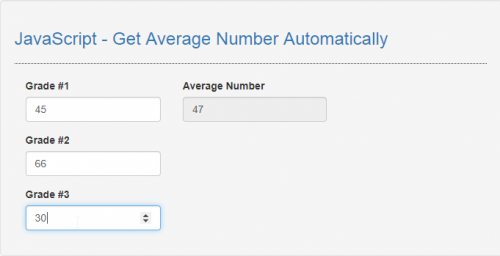 Javascript Get Average Number Automatically Free Source Code And Tutorials