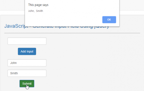 Javascript Generate Input Field Using Jquery Free Source Code And Tutorials