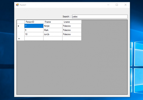 Searching Data Using A Textbox In Vbnet And Sql Server 2018 Free Source Code And Tutorials 8431