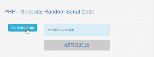 Php Generate Random Serial Code Free Source Code And Tutorials 0485