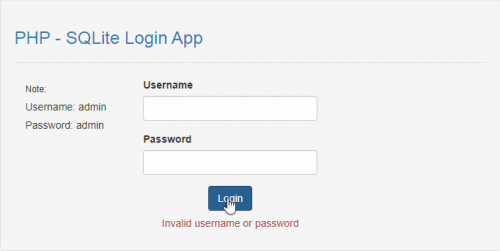 Php Sqlite Login App Free Source Code And Tutorials