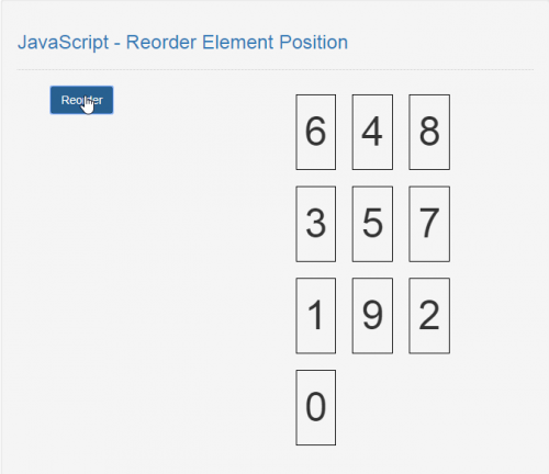 JavaScript - Reorder Element Position | Free Source Code & Tutorials JavaScript - Reorder Element Position | Free Source Code & Tutorials
