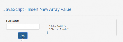 Javascript Insert New Array Value Free Source Code And Tutorials