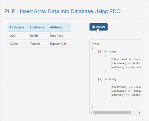 Php Insert Array Data Into Database Using Pdo Free Source Code And Tutorials