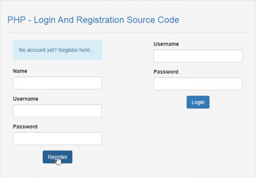 PHP - Login And Registration Source Code | Free Source Code & Tutorials