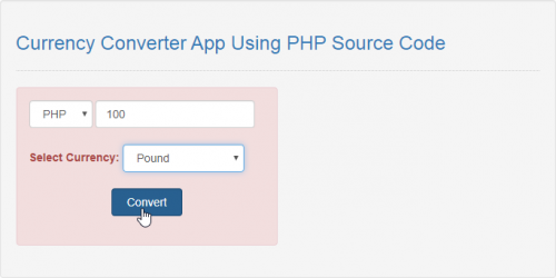 Currency Converter App Using Php Source Code Free Source Code And Tutorials