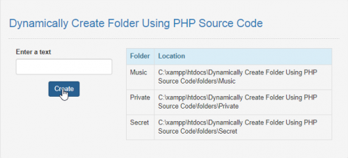 Dynamically Create Folder Using PHP | Free Source Code & Tutorials