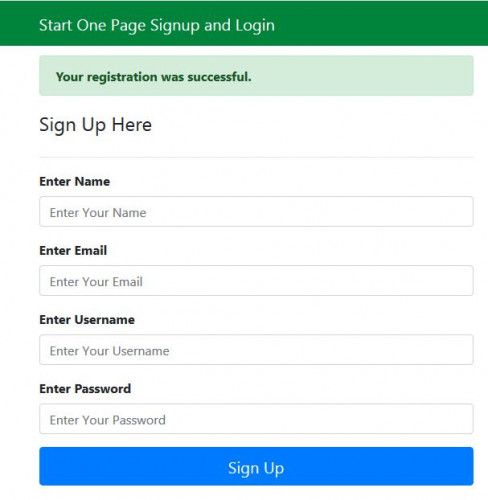 Create Signup and Login in One Page | Free Source Code & Tutorials