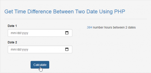 Get Time Difference Between Two Date Using Php Free Source Code