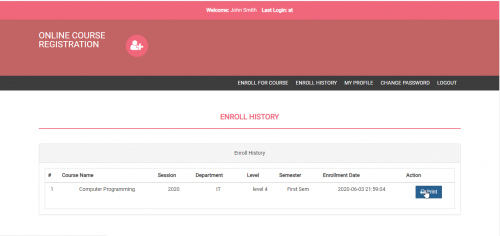 Digital Online Course Registration System In Php With Source Code I Want Source Codes 5090