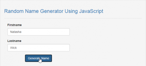 Random Name Generator Using JavaScript Free Source Code Tutorials Random Name Generator Using JavaScript Free Source Code Tutorials
