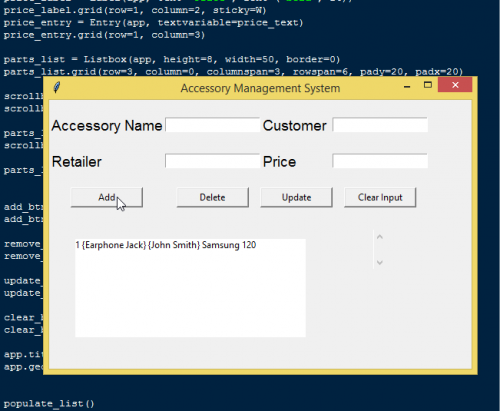 Accessory Management System Project In Python Free