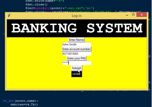 Banking System Project In Python Free Source Code