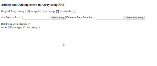Adding And Deleting Items In Array Using Php Free Source Code And Tutorials