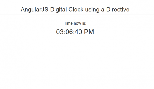Angularjs Digital Clock Using A Directive Free Source Code And Tutorials