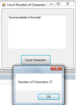 Count Number of Characters in VB.NET | Free source code, tutorials and ...