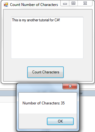 Count Number of Characters using C# | Free source code, tutorials and ...