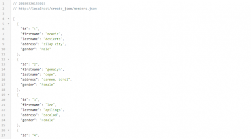How To Create Json File From Mysql Database Using Php