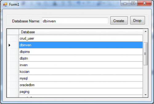 How To Create And Drop Mysql Database Using Visual Basic Net Free