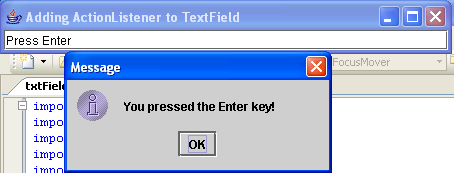Adding an ActionListener to JTextField in Java | Free Source Code ...