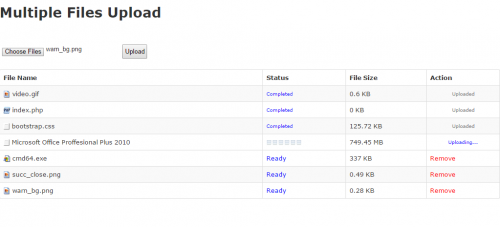 Multiple Files Upload With Progress Bar Using Ajax And Jquery In Php Free Source Code And Tutorials