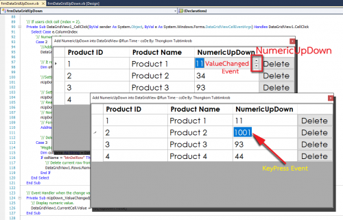 Create A Dynamic Numericupdown And Button Into The Datagridview Free Source Code And Tutorials