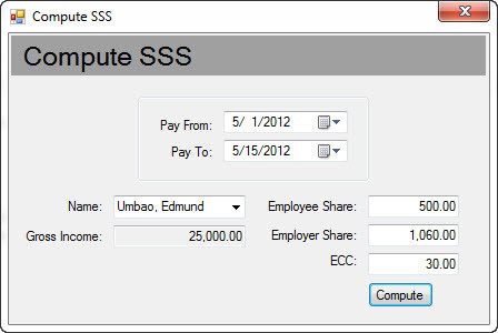 Payroll System: How to Compute SSS | Free source code, tutorials and ...