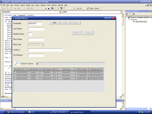 Vb Program That Stored Records Free Source Code And Tutorials