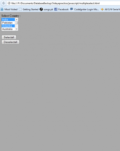Select Multiple Values From Combobox Using Javascript Free Source Code And Tutorials