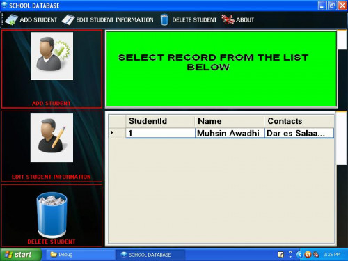 SIMPLE SCHOOL DATABASE WHICH DEMONSTRATE HOW TO USE MICROSOFT SQL ...