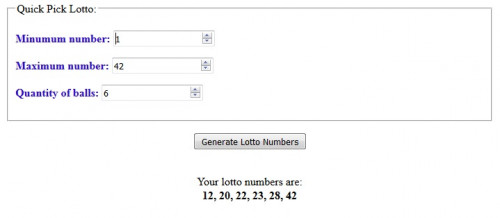 Lotto Number Generator | Free Source Code & Tutorials