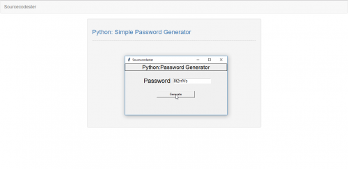 Python Simple Password Generator Free Source Code And Tutorials