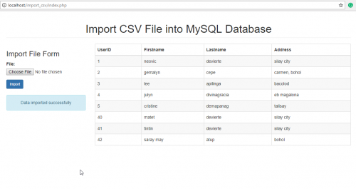 How To Import Csv File Into Mysql Database Using Phpmysqli Free Source Code And Tutorials