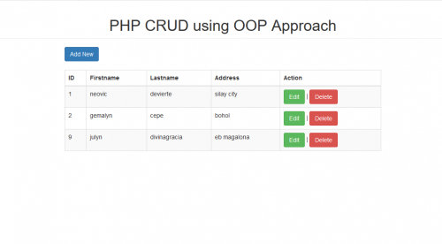 Php Crud Using Oop Approach Free Source Code And Tutorials