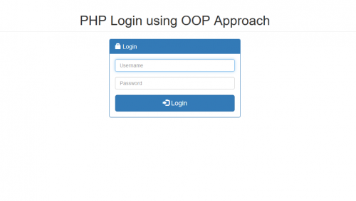 Php Login Using Oop Approach Free Source Code And Tutorials