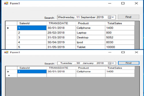 How To Search Data Using Datetimepicker In C Free Source Code And Tutorials 4652