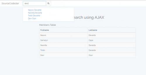 Laravel Search Using Ajax Free Source Code And Tutorials