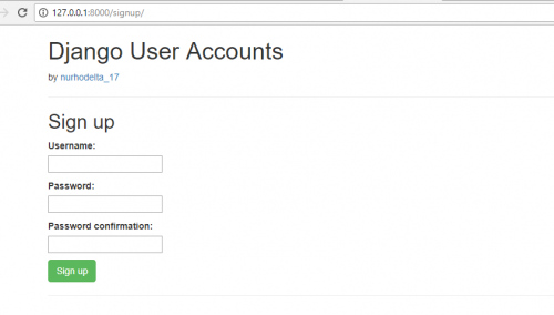 Python Django Simple Sign Up Form Free Source Code And Tutorials