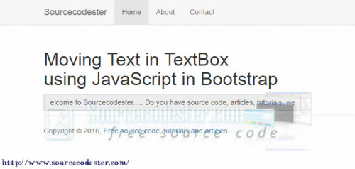 Moving Text In Textbox Using Javascript In Bootstrap Free Source Code And Tutorials